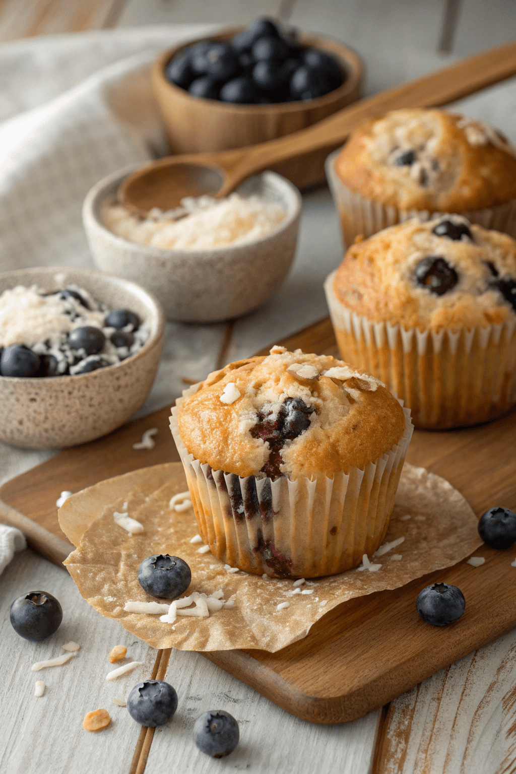 Receta De Muffins De Arándanos Y Coco Suaves Y Deliciosos - SevenLap