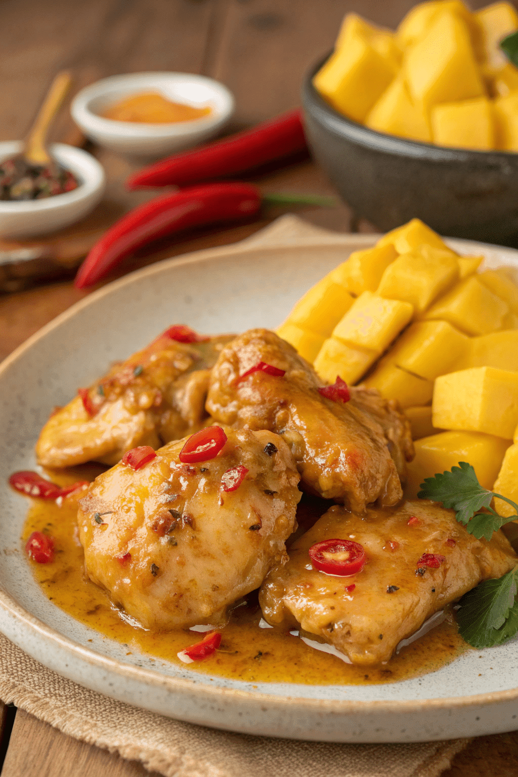 Pollo en Salsa de Mango y Chile - SevenLap