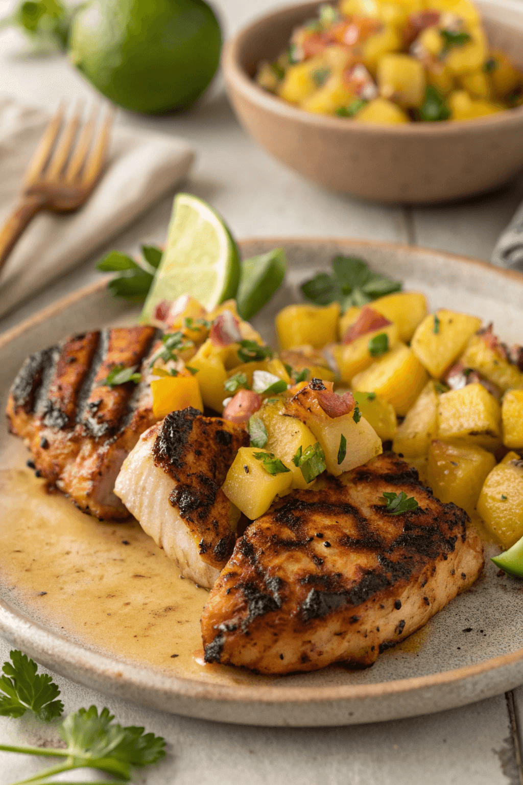 Pollo a la Parrilla con Salsa de Piña - SevenLap